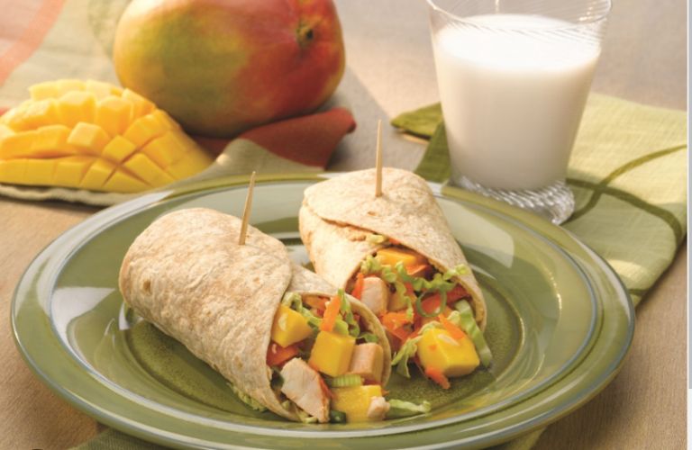 Asian Mango Chicken Wraps - Live Healthy! Cooks
